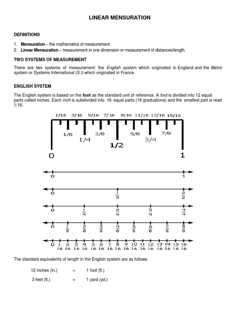 Trade Mathematics Measurement | Foot (Unit) | Metre