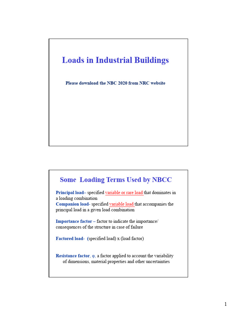 1-Load Combinations and Snow Load According To NBC 2020 (Part 1) | PDF ...