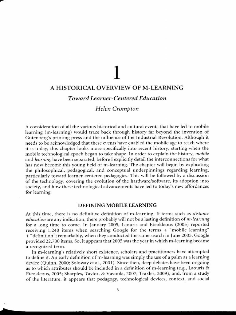AHistorical Overviewof Mlearning Towards Learner Centered Education | PDF