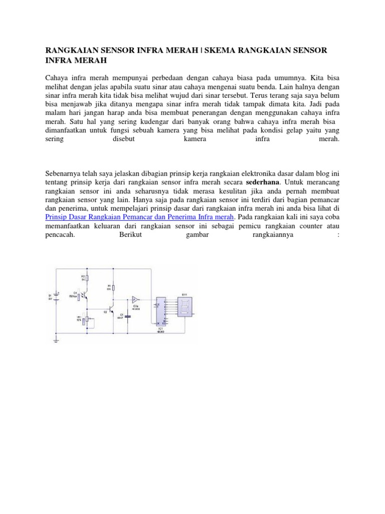 Rangkaian Sensor Infra Merah | PDF