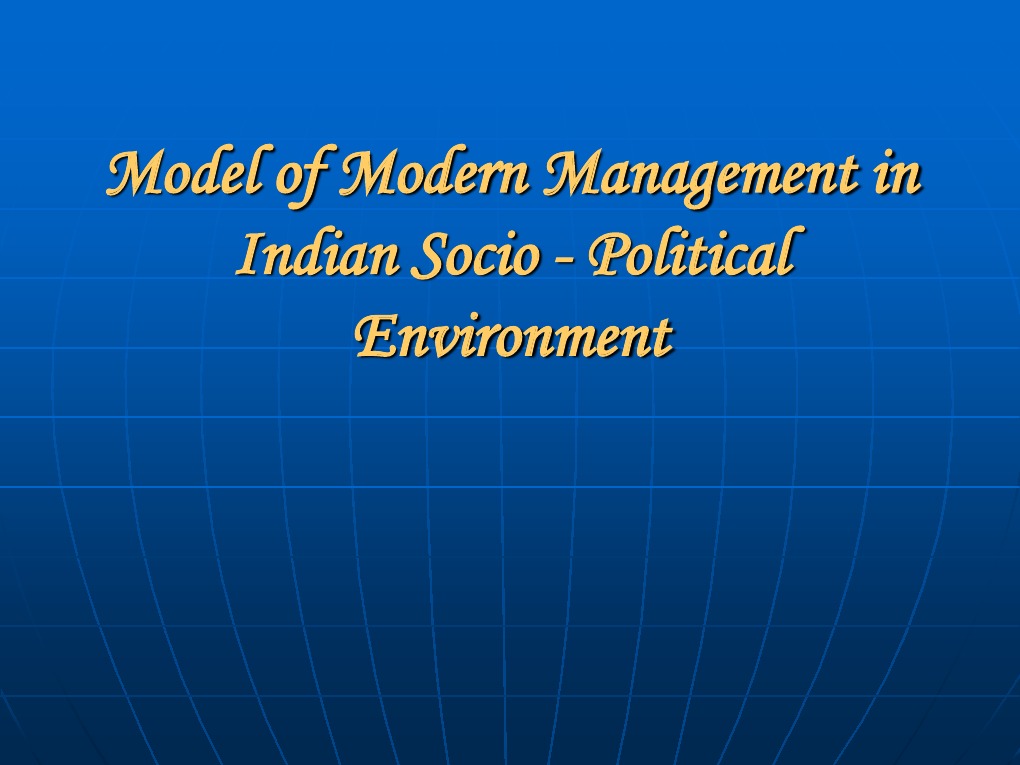 Indian Management in Socio-Political Context | PDF | Value (Ethics ...