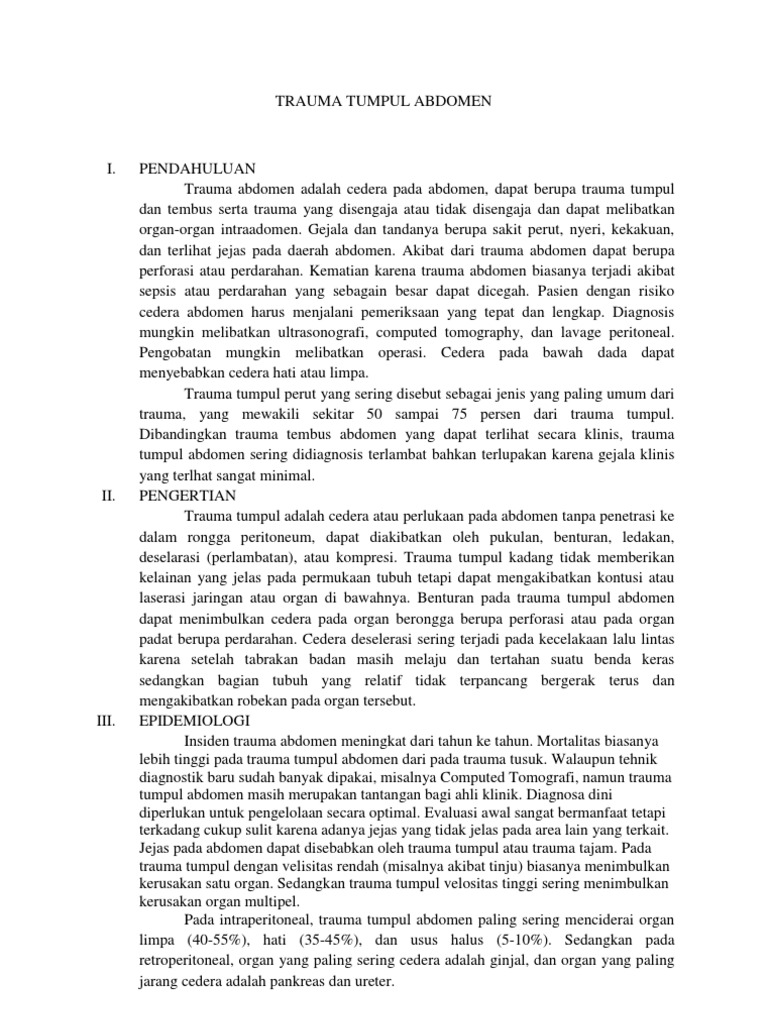 Trauma Tumpul Abdomen | PDF