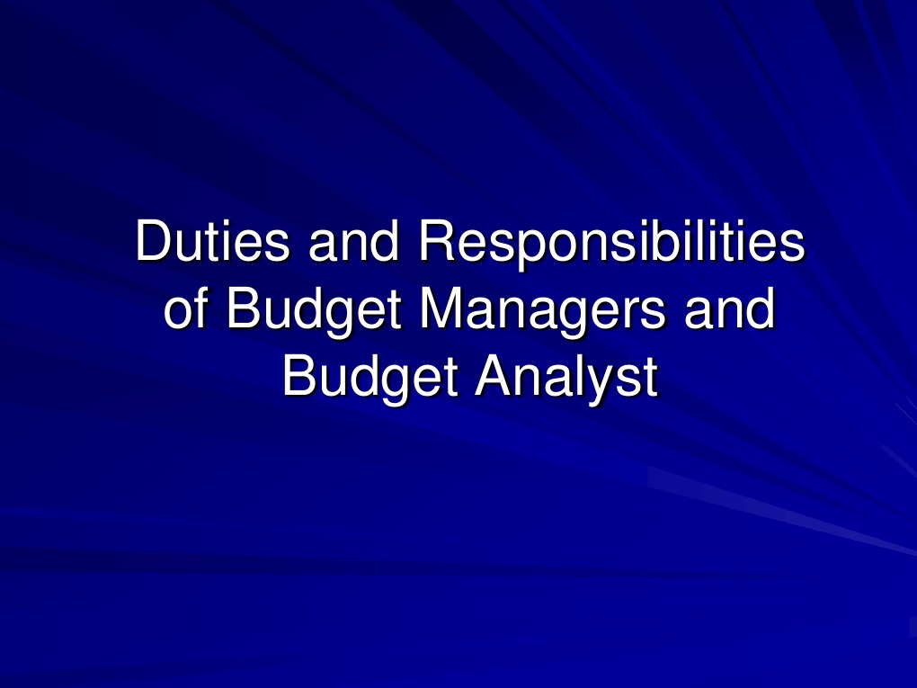Budget Manager and Analyst Roles Explained | PDF | Intelligence ...