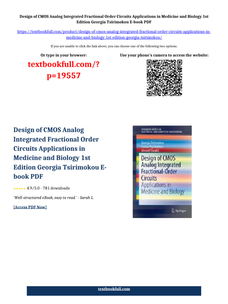 Design of CMOS Analog Integrated Fractional Order Circuits Applications in Medicine and Biology ...
