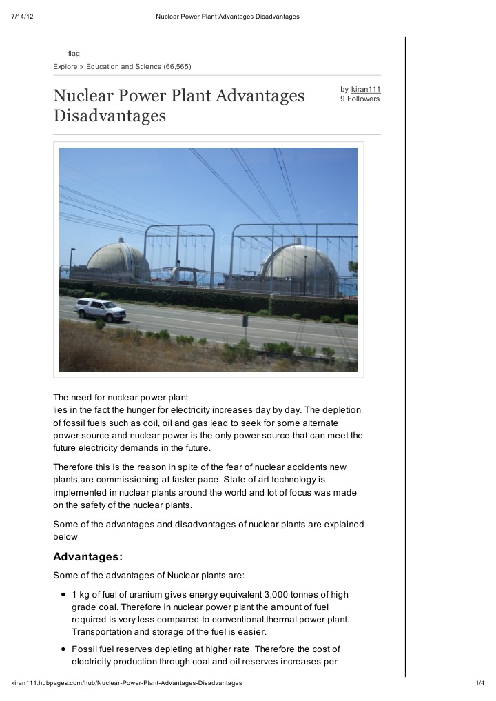 Nuclear Power: Pros and Cons Explained | PDF | Nuclear Power | Nuclear ...