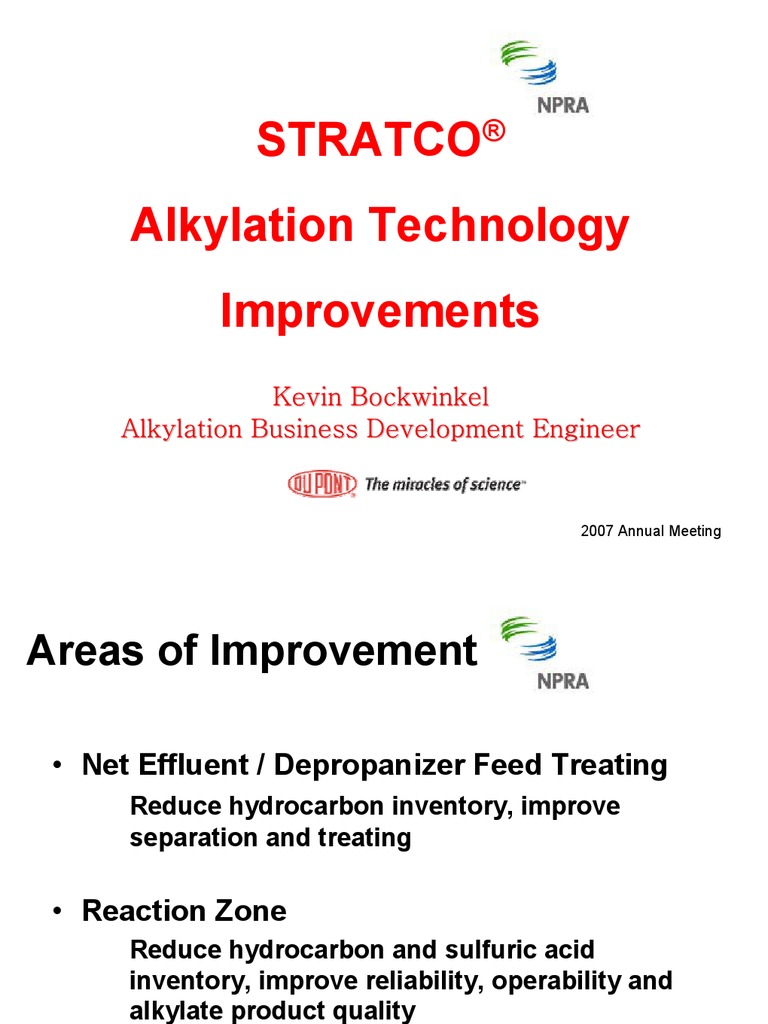 STRATCO AlkylationTechnologyImprovements | PDF | Refrigeration ...