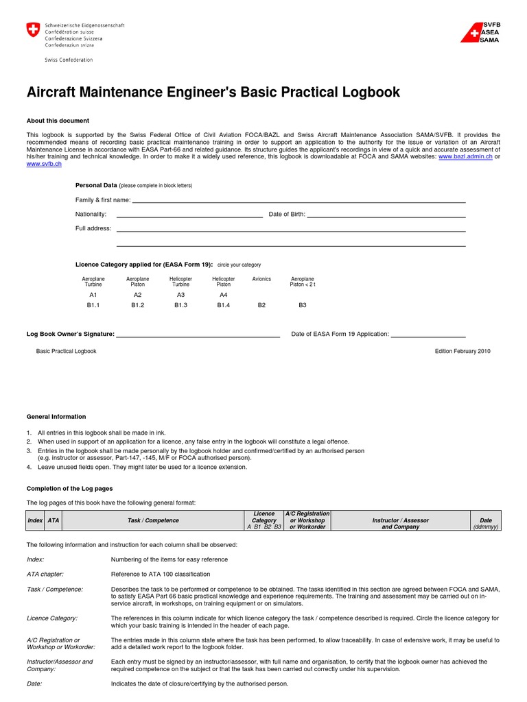Aircraft Maintenance Logbook Guide | PDF | Rivet | Electrical Connector