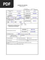 IMO General Declaration Form 1 Overview | PDF