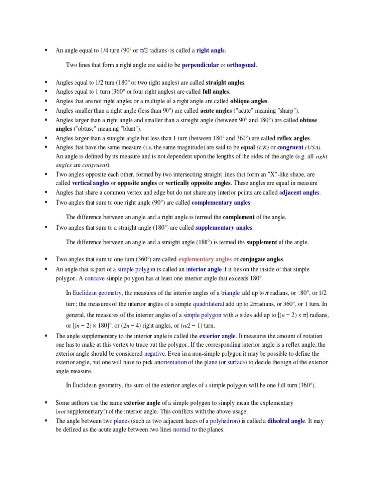 Right Angle Perpendicular Orthogonal: Angles ("Obtuse" Meaning "Blunt ...