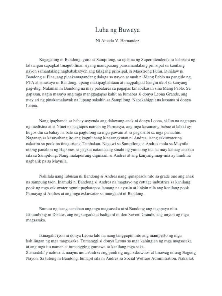 Luha NG Buwaya | PDF