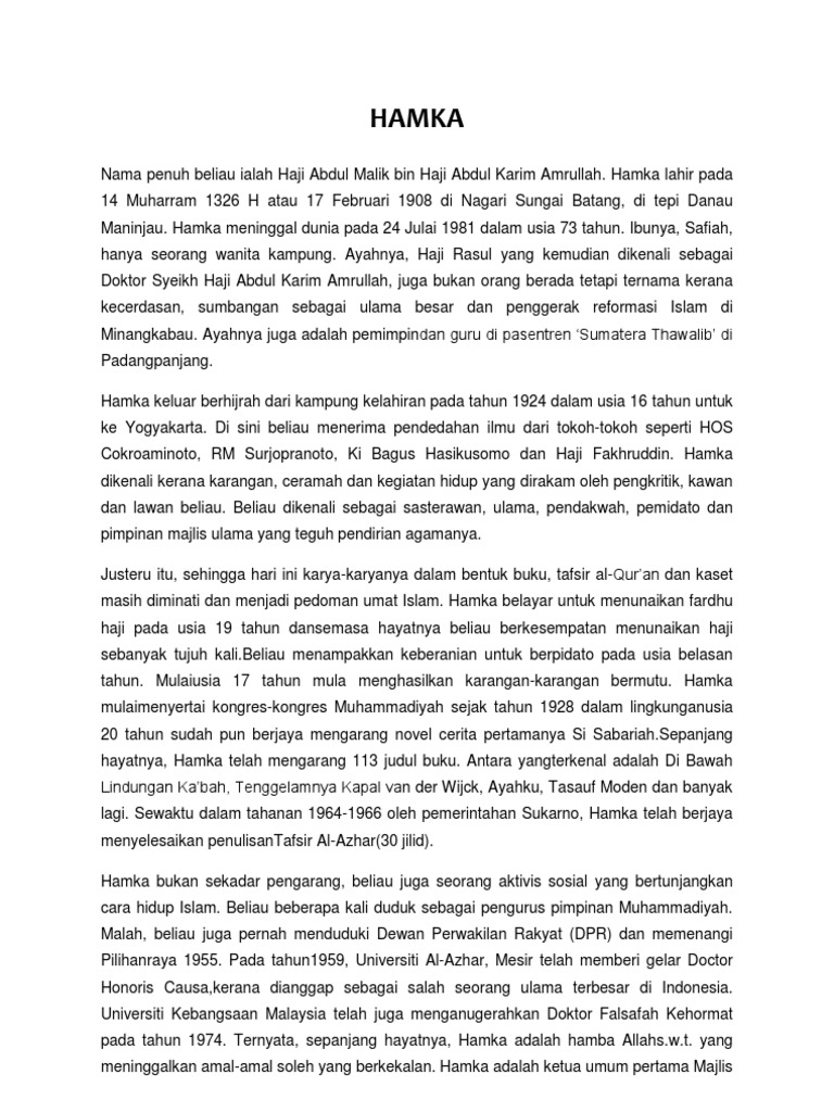 Esei Hamka | PDF | Agama & Spiritualitas