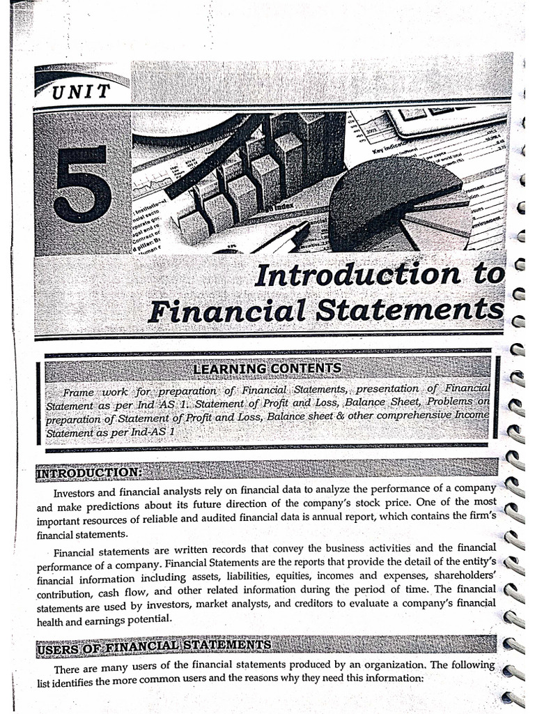 5th Chapter Introduction To Financial Statements | PDF