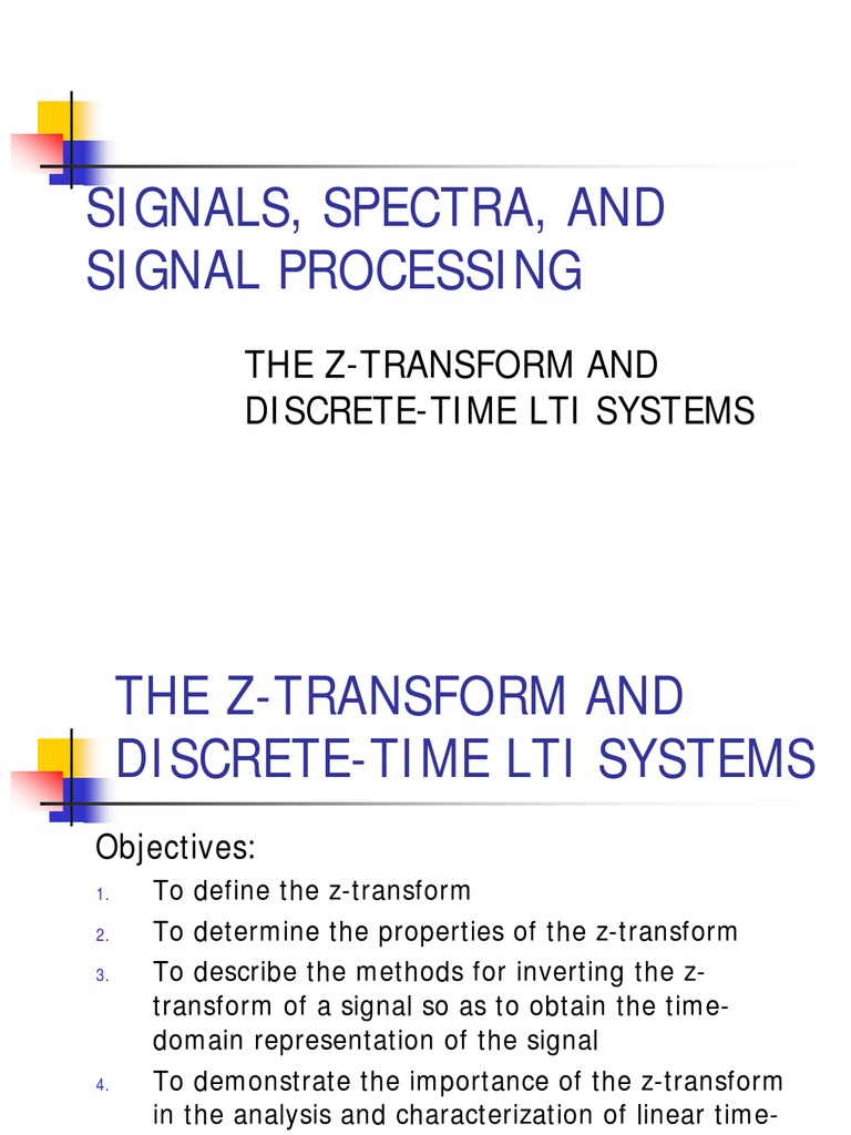 The Z-Transform and Discrete-Time Lti Systems | PDF | Fraction (Mathematics) | Mathematical Objects