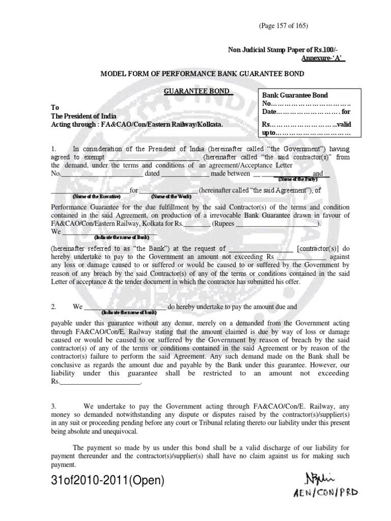 Bank Guarantee Format | PDF | Guarantee | Business Law