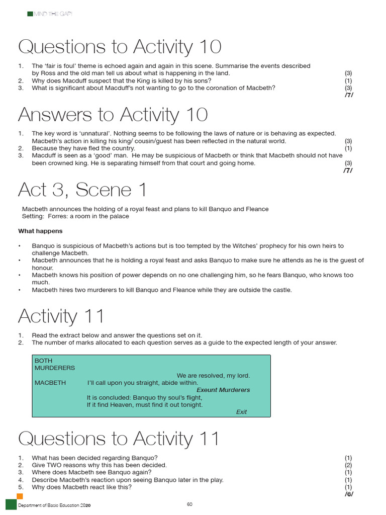 Macbeth Act 3-5 | PDF | Macbeth | Shakespearean Tragedies