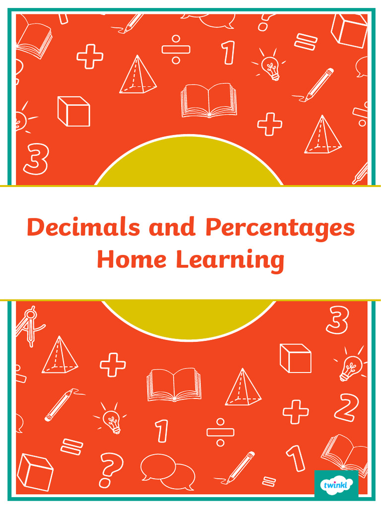 T M 1705595852 Year 5 Fractions Decimals and Percentages Home Learning ...