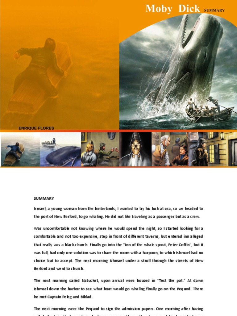 Summary Moby Dick | PDF | Moby Dick | Ishmael (Moby Dick)