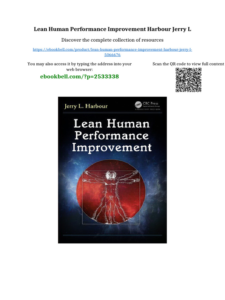 Lean Human Performance Improvement Harbour Jerry L Sample | PDF ...