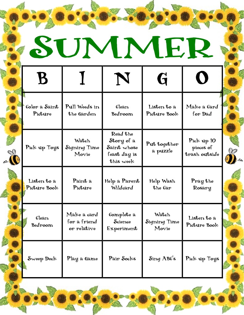 Summer Bingo Little Kids | PDF