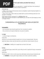 Locomotor & Non-Locomotor Skills Guide | PDF | Physical Exercise ...