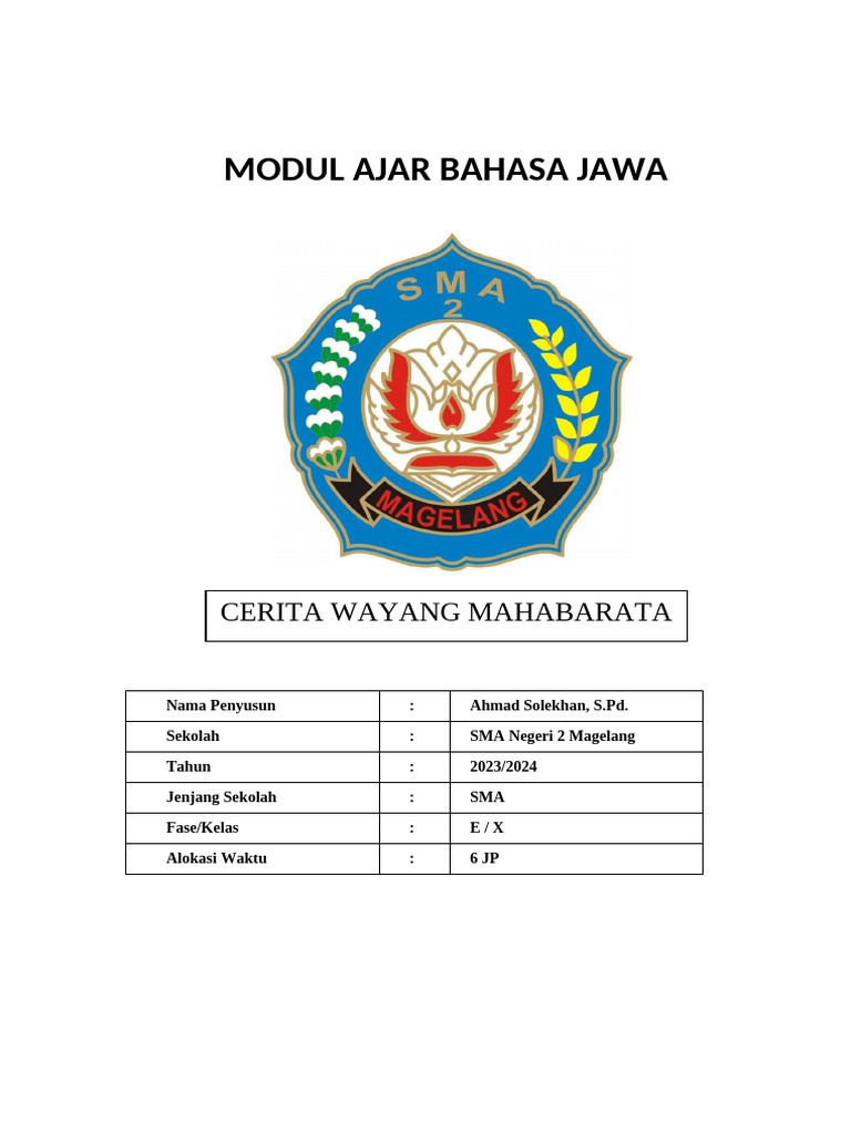 Modul Crita Wayang | PDF
