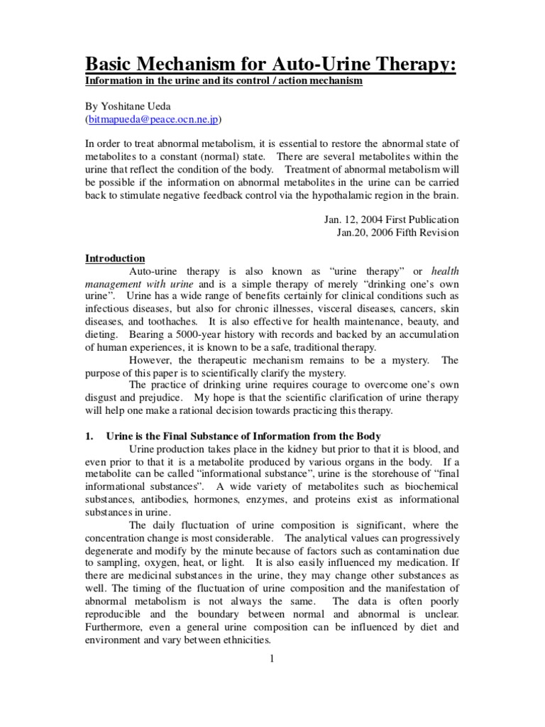 Urine Therapy | Urine