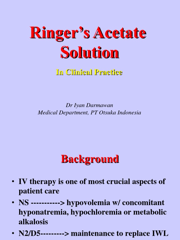 Ringer Asetat Pada Anak | Download Free PDF | Medicine | Clinical Medicine