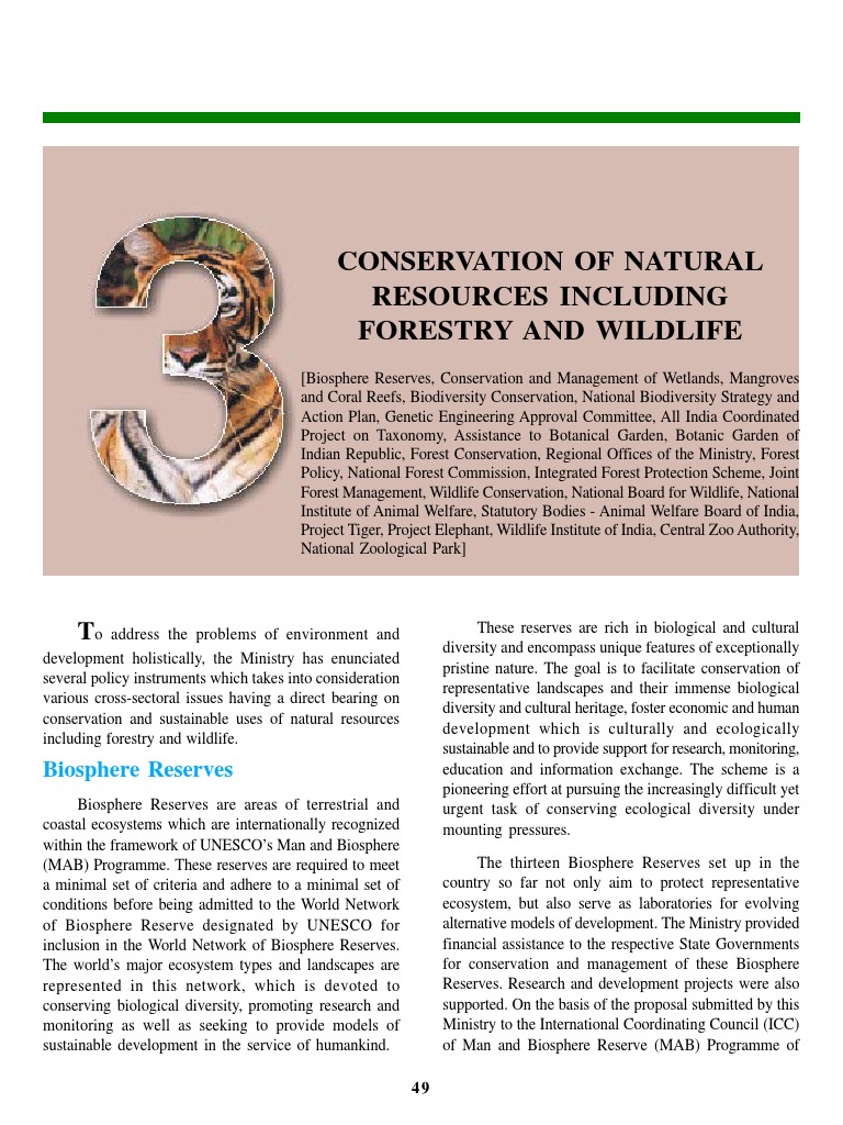 Conservation of Natural Resources | PDF
