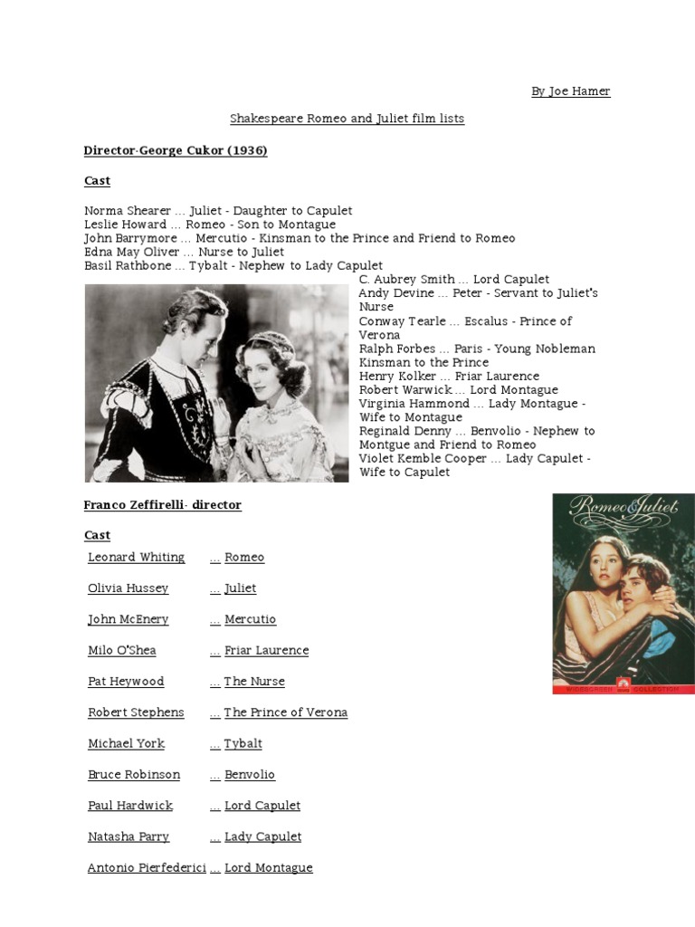 Romeo and Juliet Film Adaptations | PDF | Art