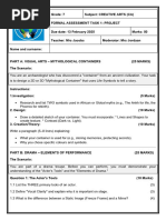 Grade 9 Visual Arts Assessment Rubric | PDF | Cognition