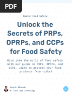 PRP, OPRP, and CCP in Food Safety | PDF | Food Safety | Hazards