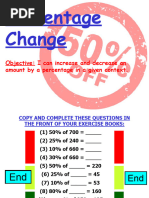 Successive Percentage Change Methods | PDF | Percentage | Ratio
