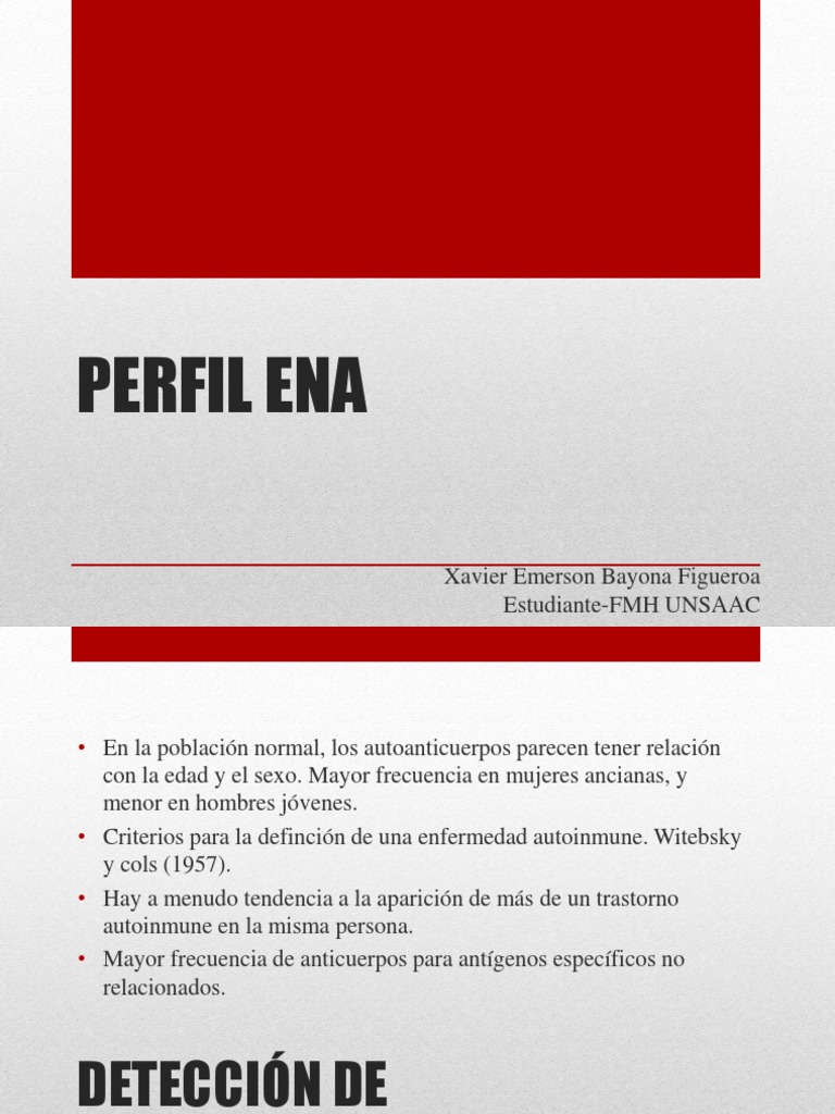 Perfil Ena | Anticuerpo | Bioquímica