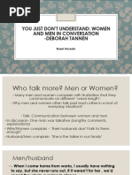 Tannen's Gender Language Contrasts | PDF | Human Communication ...