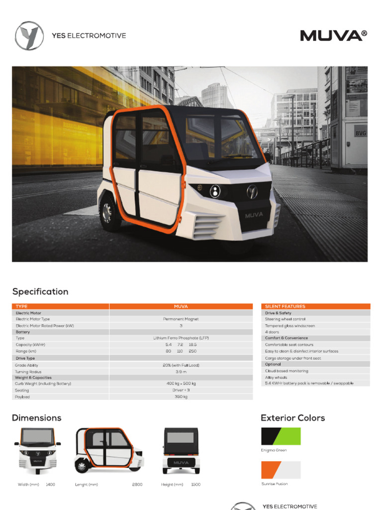Yes Muva Specs 1 | PDF