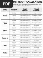 Estimating Height from Bone Lengths | PDF | Lower Limb Anatomy ...
