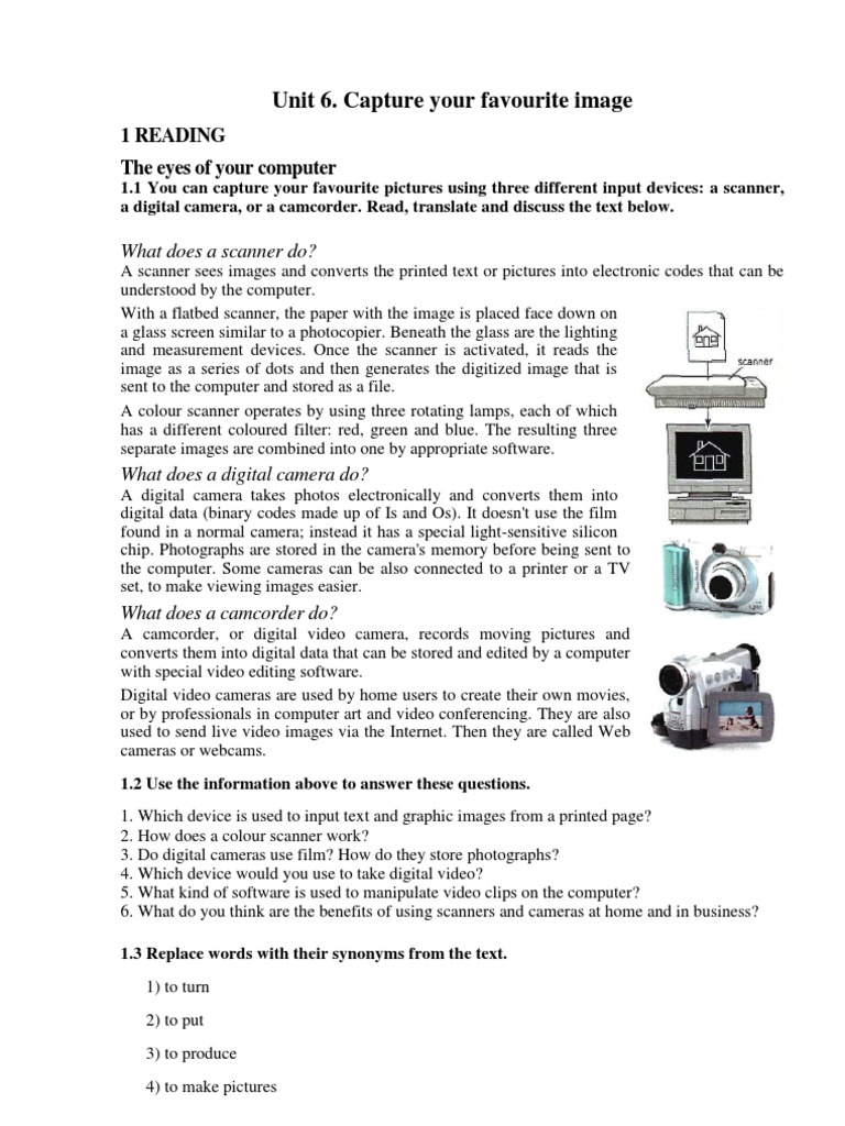 Unit 6 | PDF | Image Scanner | Camera