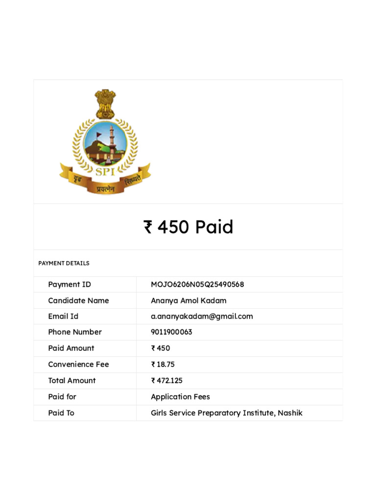 Ananya SPI Form Detail 2 | PDF