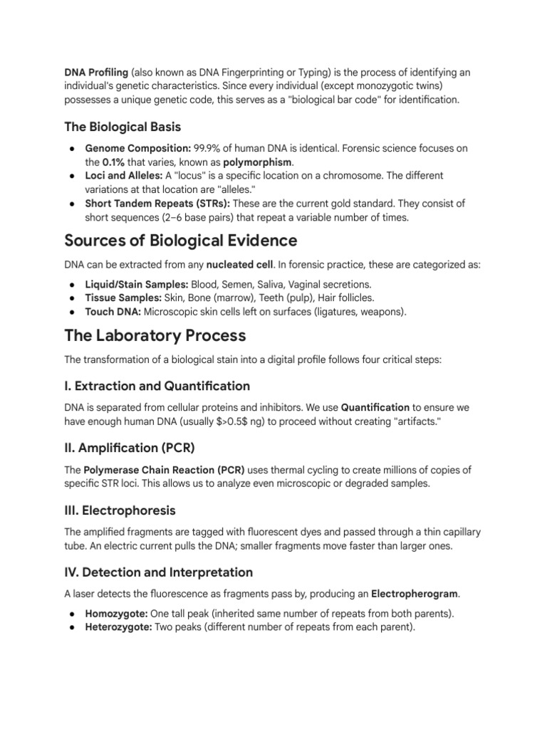 Forensic DNA Profiling | PDF | Dna Profiling | Microsatellite
