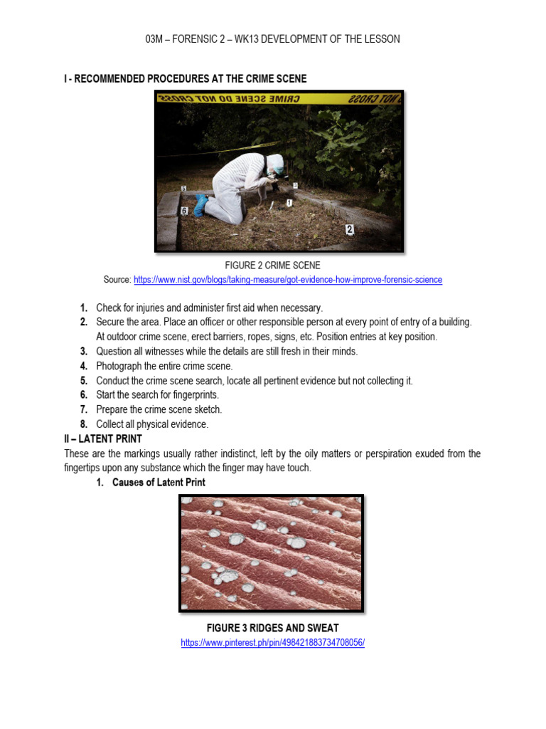Week13-Collection and Preservation of Fingerprint Evidence | PDF ...