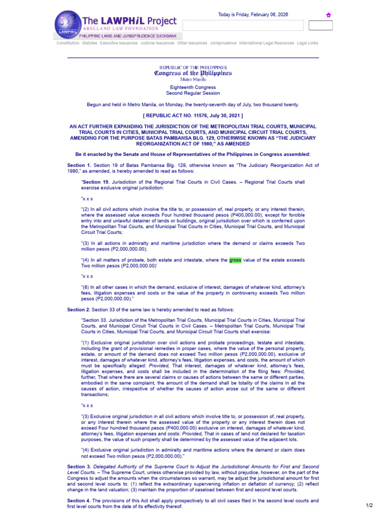 Republic Act No. 11576 | PDF