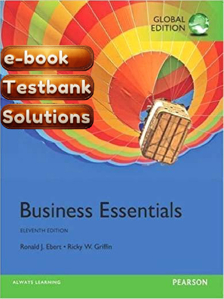 Textbook Business Essentials 11th Global Edition by Ronald J Ebert ...
