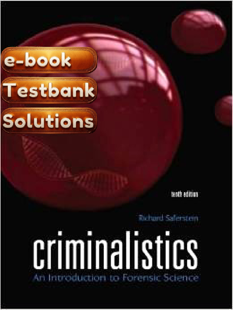 Textbook Criminalistics An Introduction To Forensic Science 10th ...