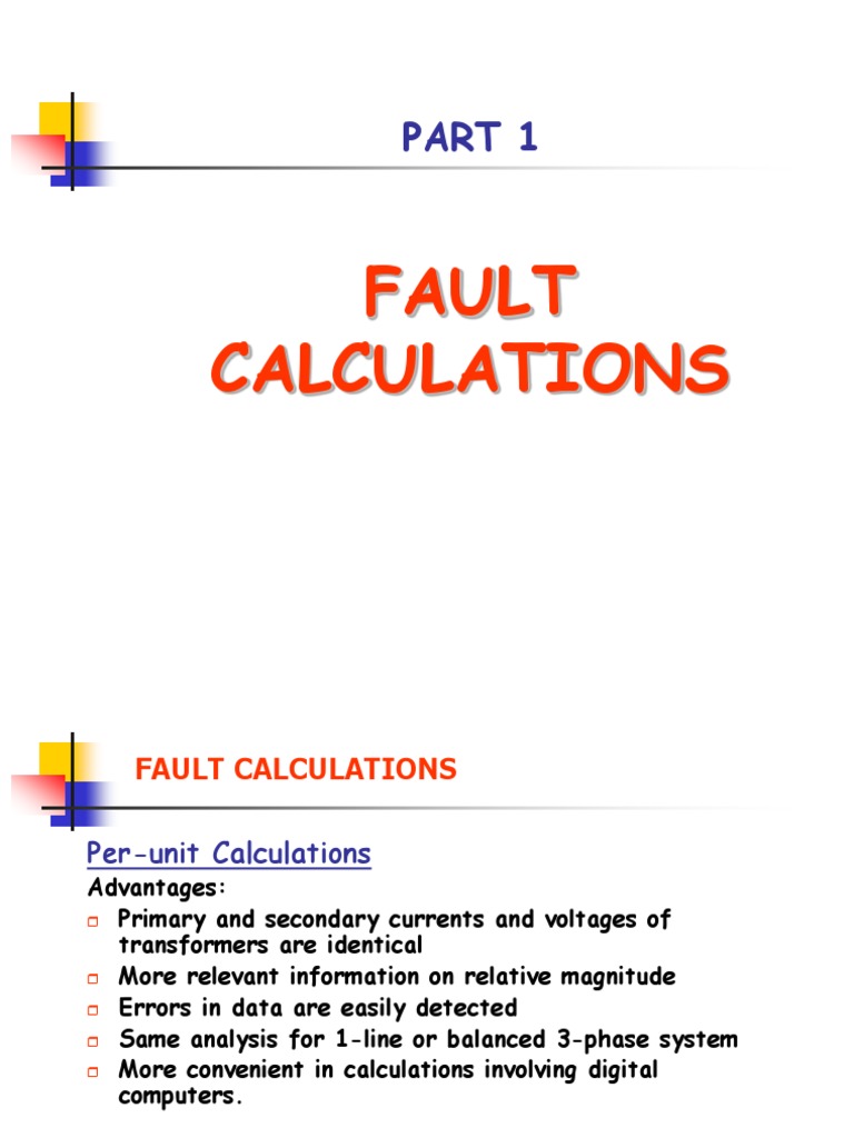 Fault Calculations | PDF | Power Engineering | Force