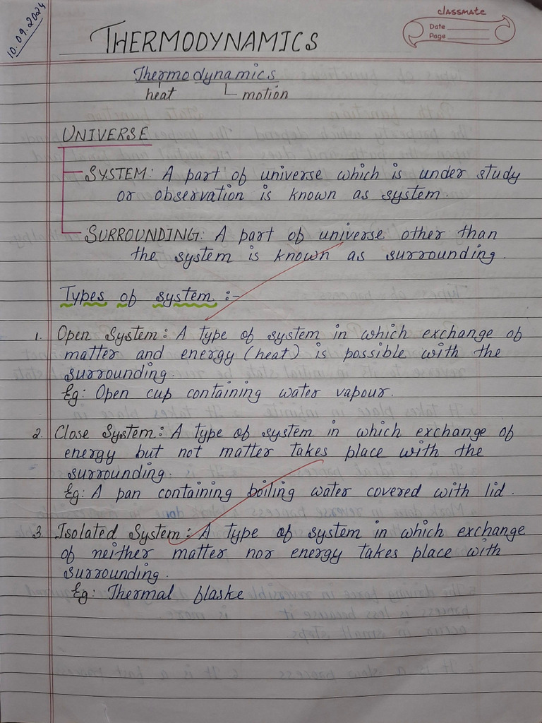 Chemistry Thermodynamics Notes | PDF