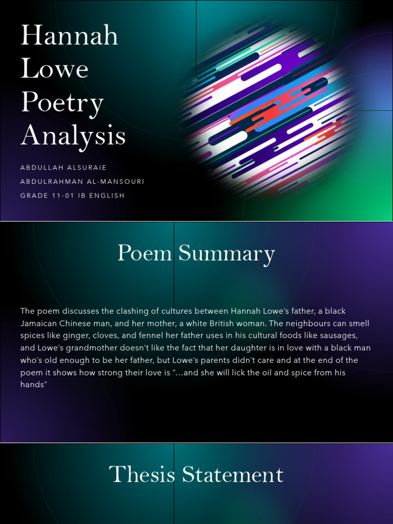 Poem 3 Sausages Hannah Lowe Analysis | PDF