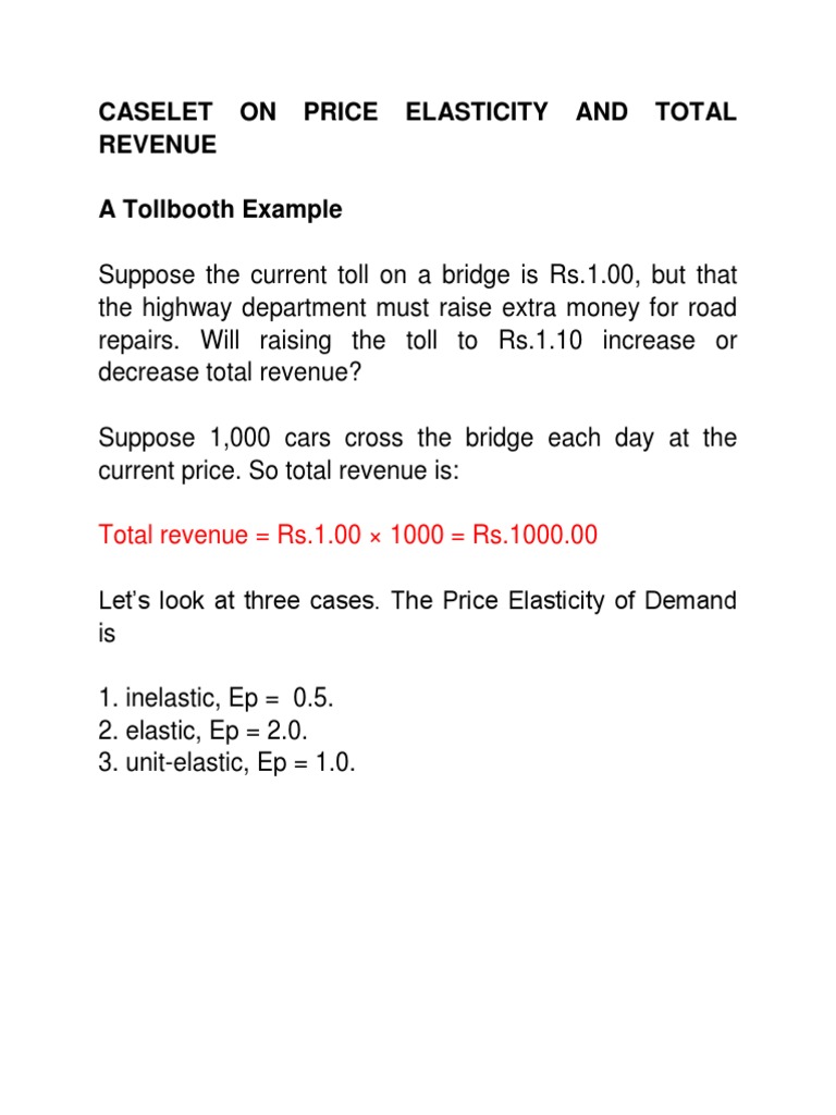 Price Elasticity and Revenue Effects | PDF | Demand | Price Elasticity ...