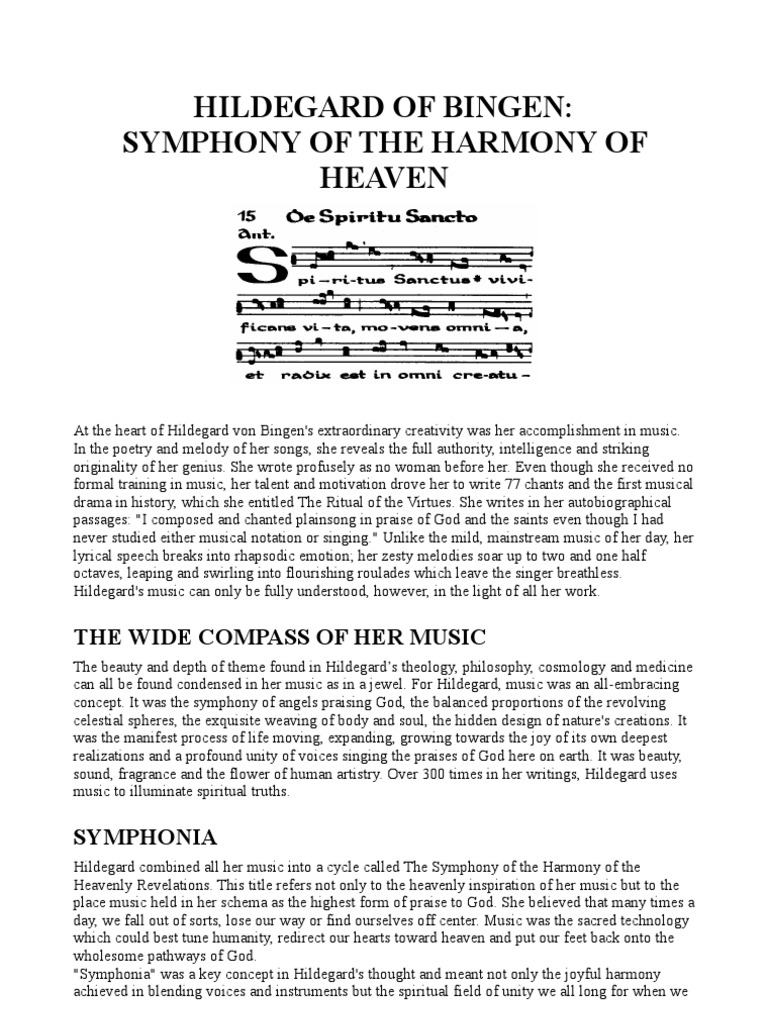 Hildegard Von Bingen | Download Free PDF | Gregorian Chant | Music Theory