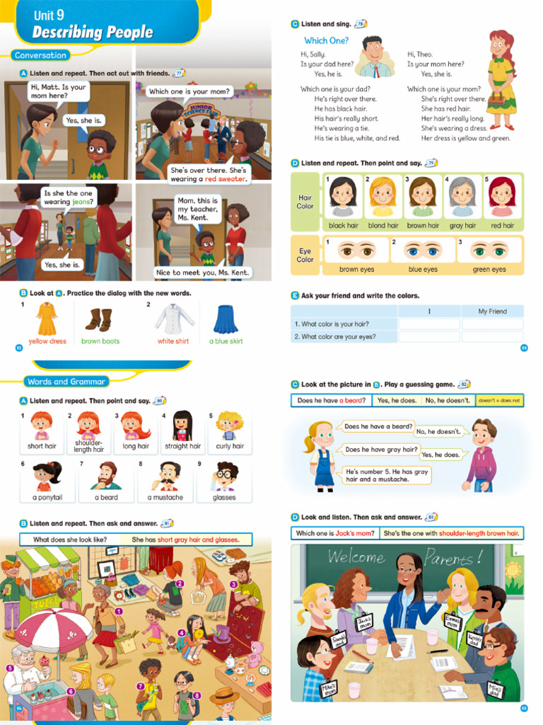 Lesson - 9 Describing People | PDF