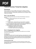 Natural Selection Simulation Guide | PDF | Tooth | Rabbit